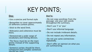 Summary writing | PPTX