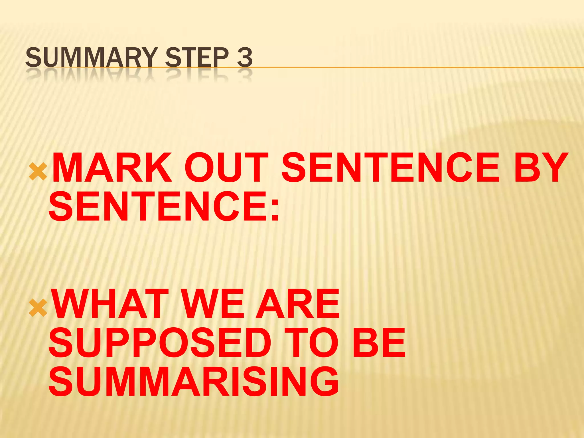 Summary writing o level | PPTX