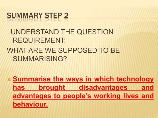 Summary writing o level | PPTX | Internet for Beginners | Internet