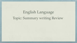 Summary writing Review lesson CSEC..pptx