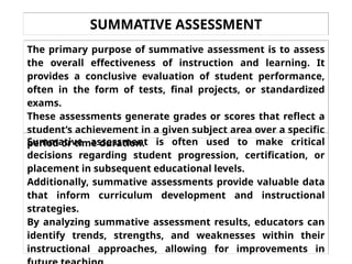 Summative Concept, Learning and teaching | PPT