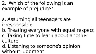 Summative for Bias and Prejudice.......... | PPTX