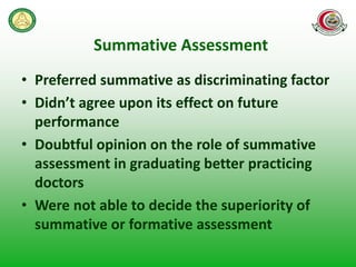 “Summative Assessment is a Waste of Time!” Students’ and Teachers’ Perceptions of an Assessment ...