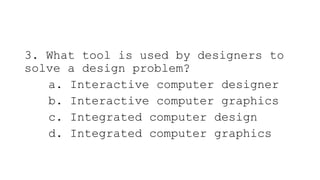 Summative 1 TLE 7 Creative Technology 3D Modeling summative test ...