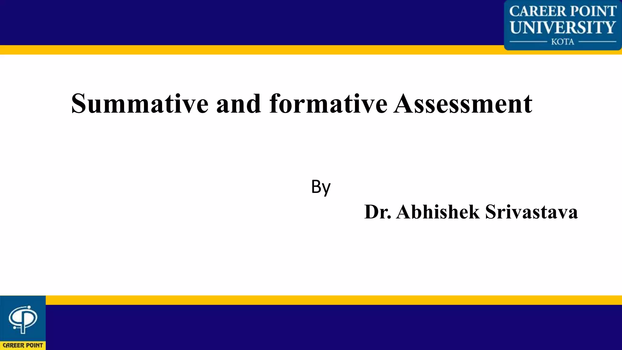 Summative and formative assessment | PPT