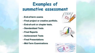 Summative and formative assessment | PPTX