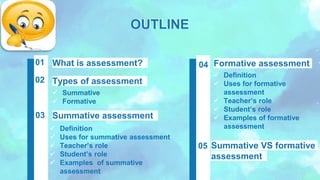 Summative and formative assessment | PPTX