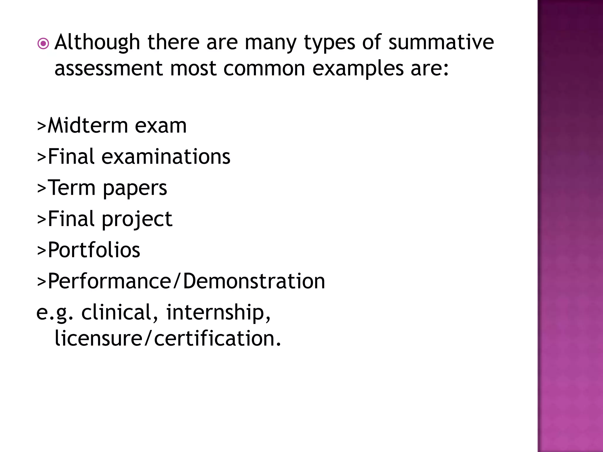 Summative assessment | PPTX | Educational Assessment | Education