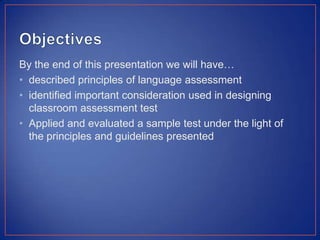 Summative Assessment in English Teaching | PPTX