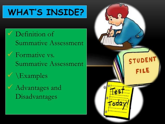 Summative assessment( advantages vs. disadvantages) | PPTX ...