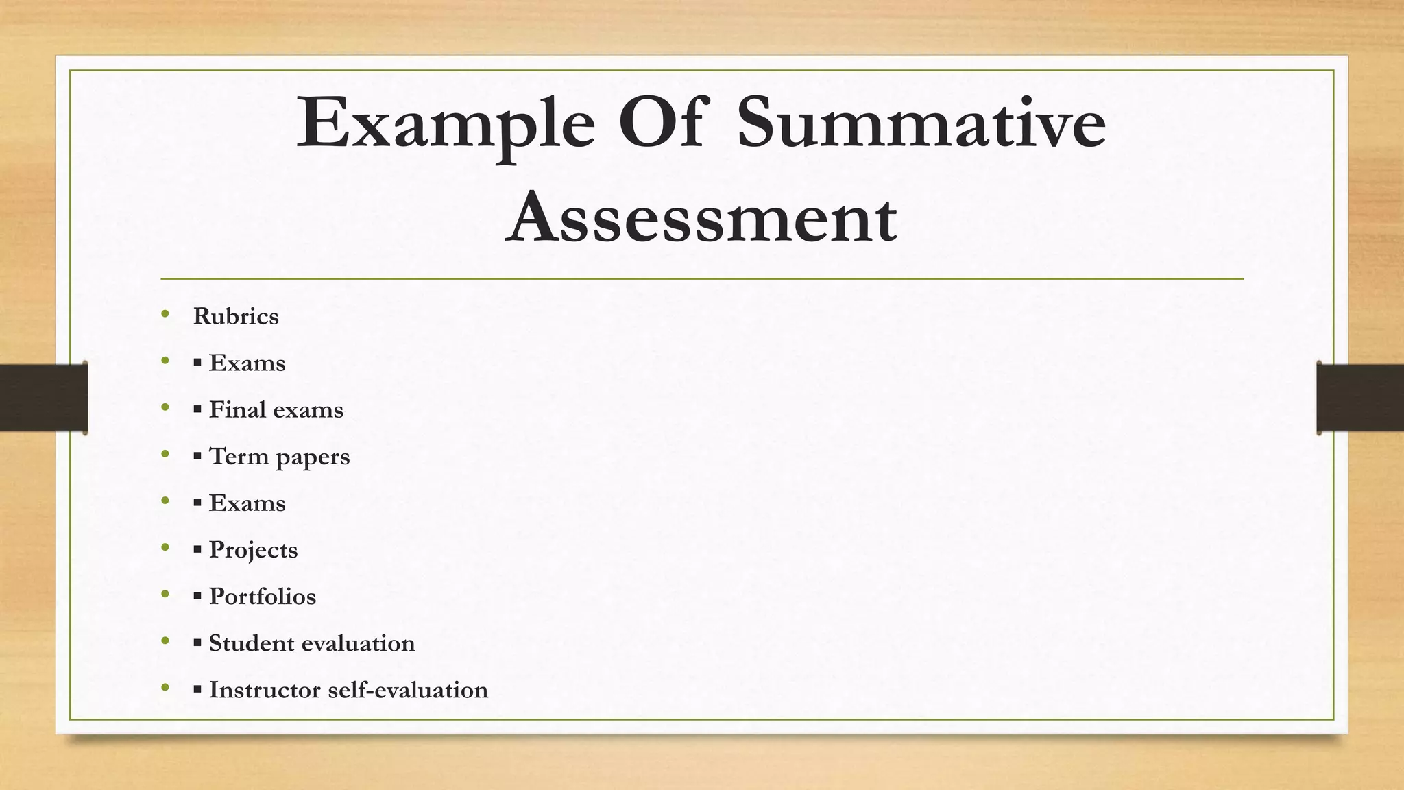 Summative assessment | PPTX