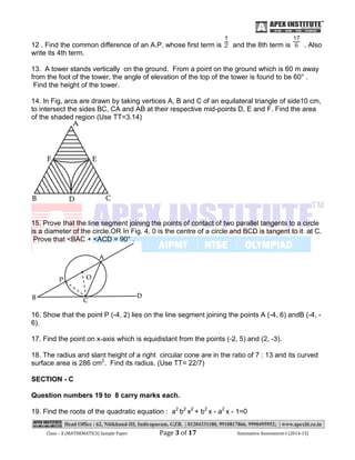 Summative assessment- I class-10th guess papers | PDF