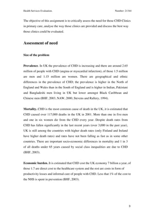 CHD Secondary Prevention Clinics in Primary Care; a critical assessment ...