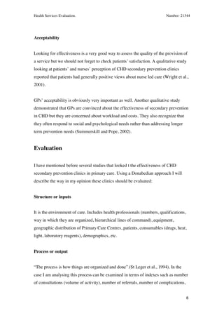 CHD Secondary Prevention Clinics in Primary Care; a critical assessment | PDF