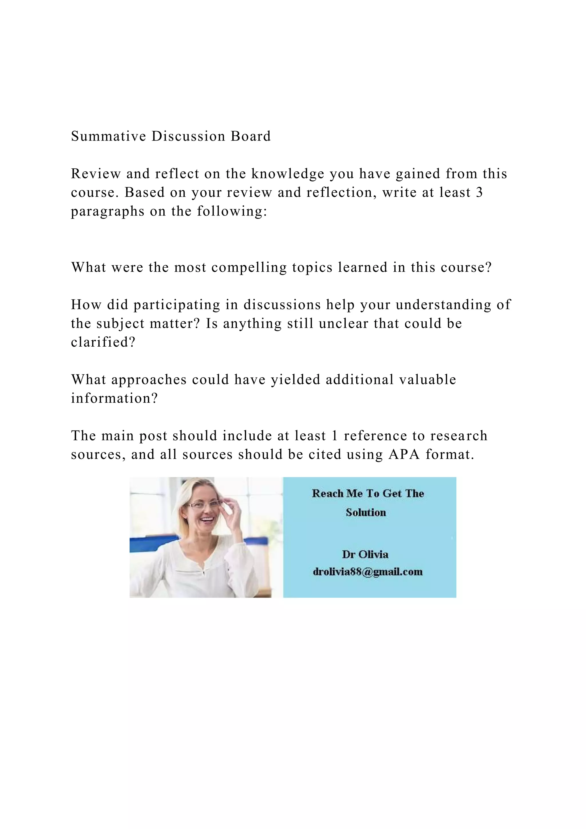 Summative Discussion BoardReview and reflect on the knowledg.docx