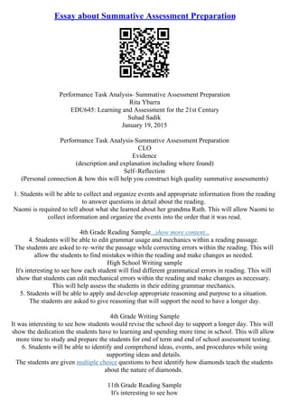 Summative Essay | PDF