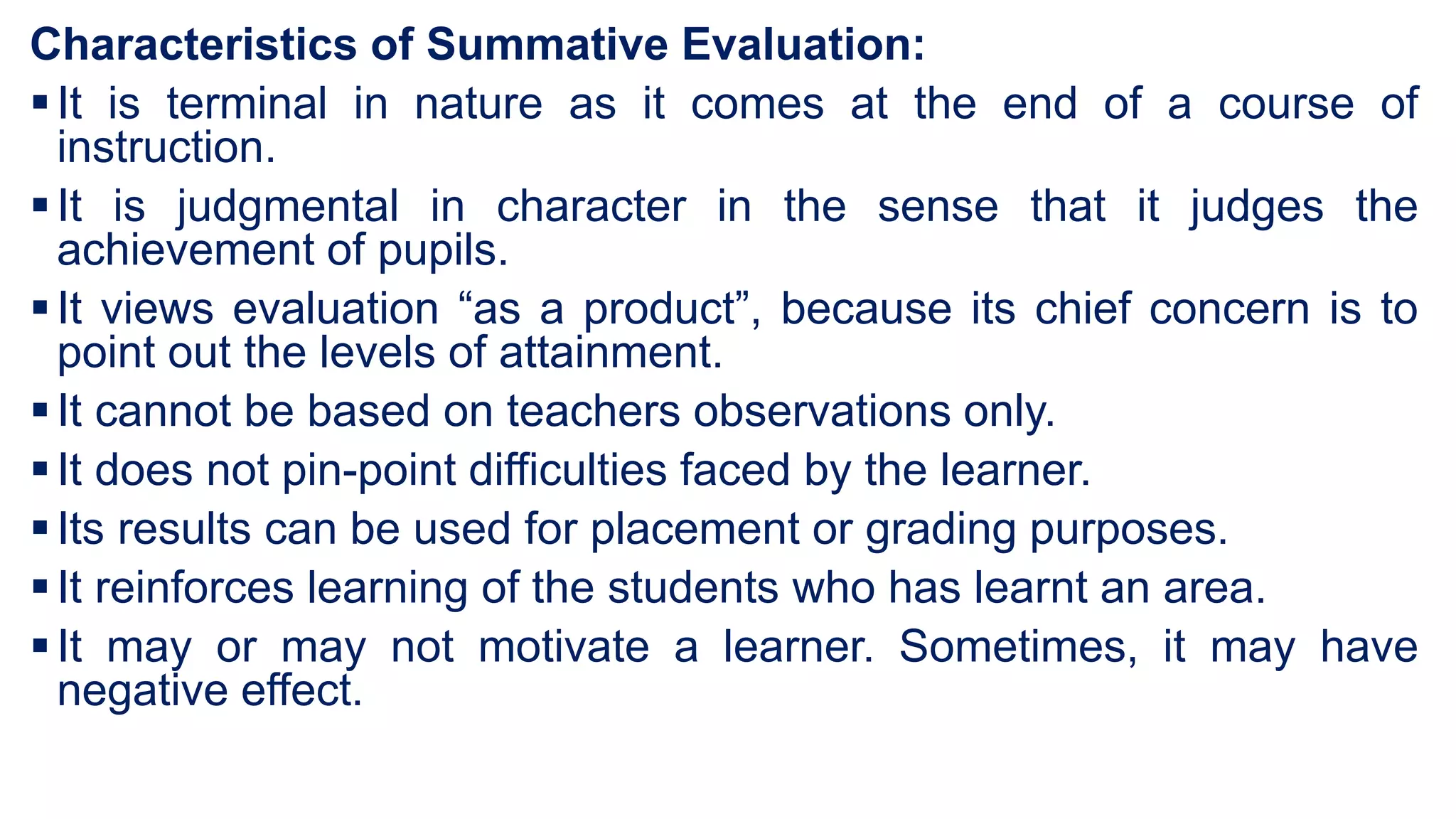 Summative evaluation | PPTX