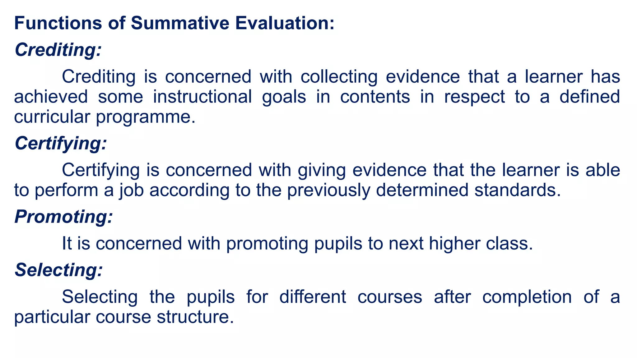 Summative evaluation | PPTX