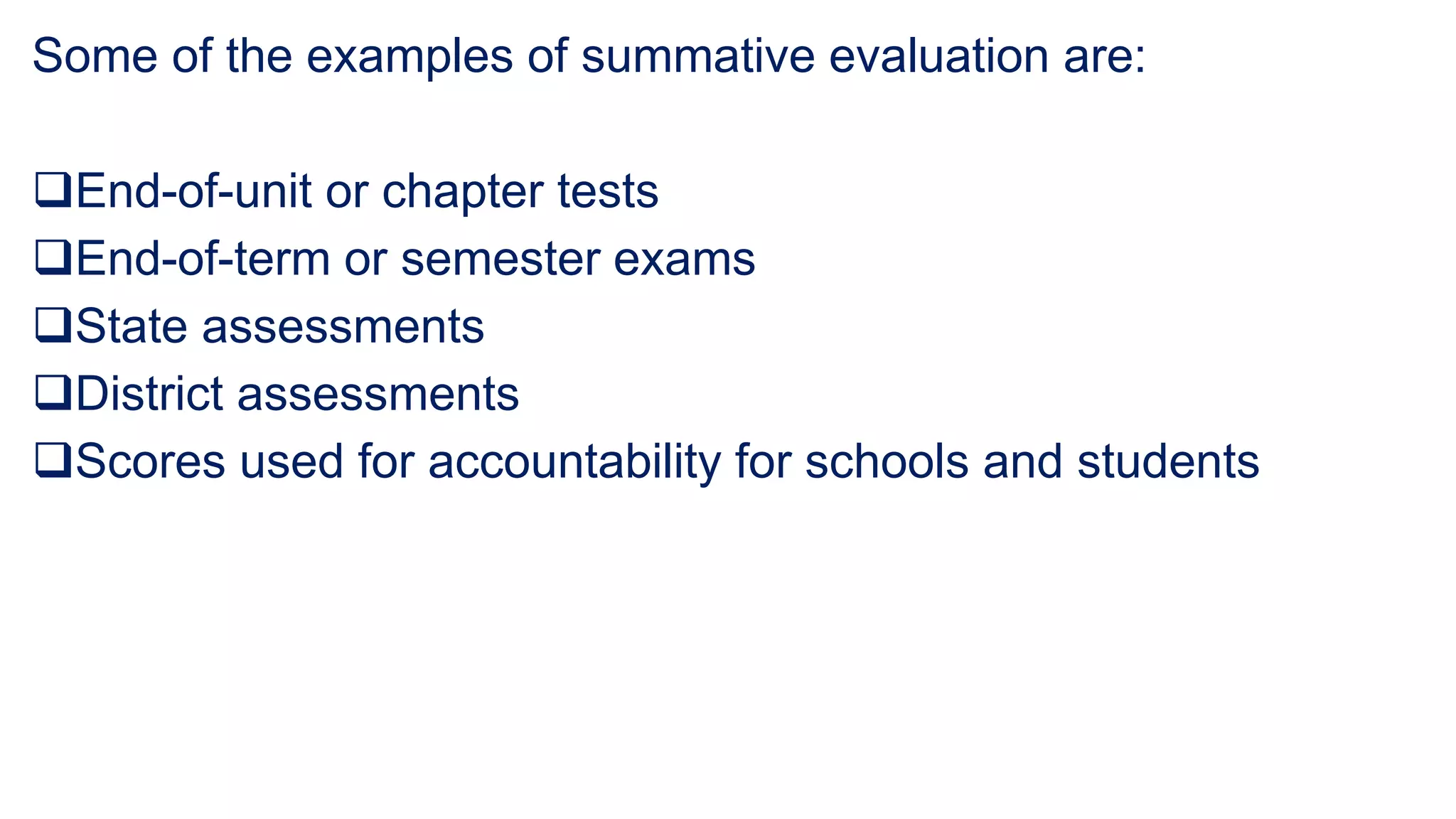 Summative evaluation | PPTX
