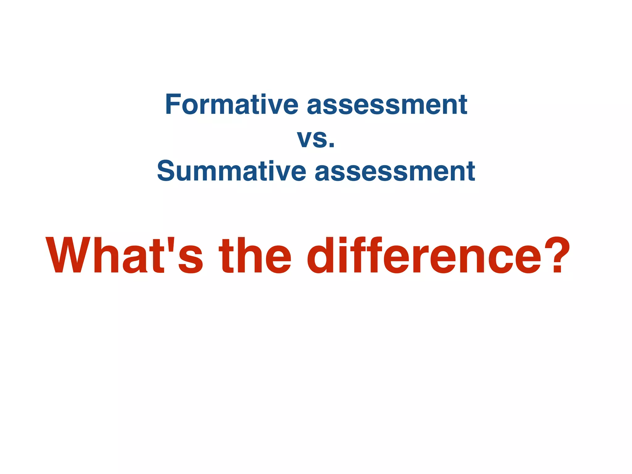 Summative & formative assessment | PPT