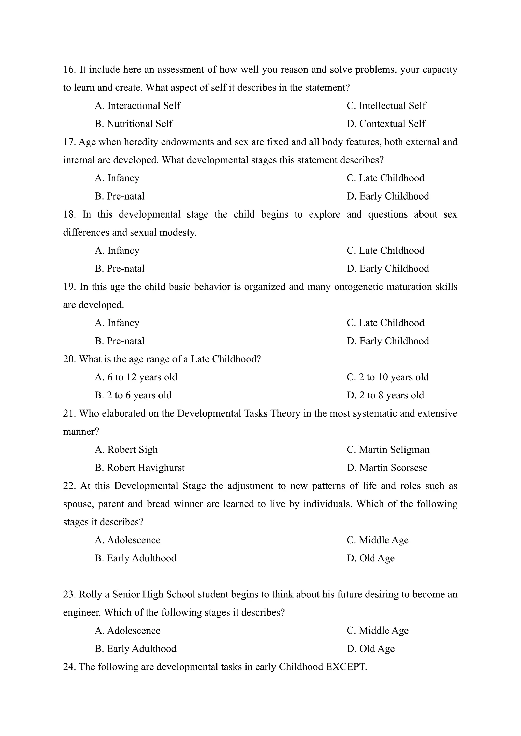 Personal Development Third Quater Examination | DOCX