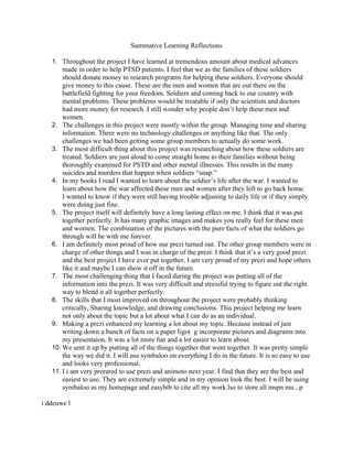 Summative Learning Reflection 2 | PDF