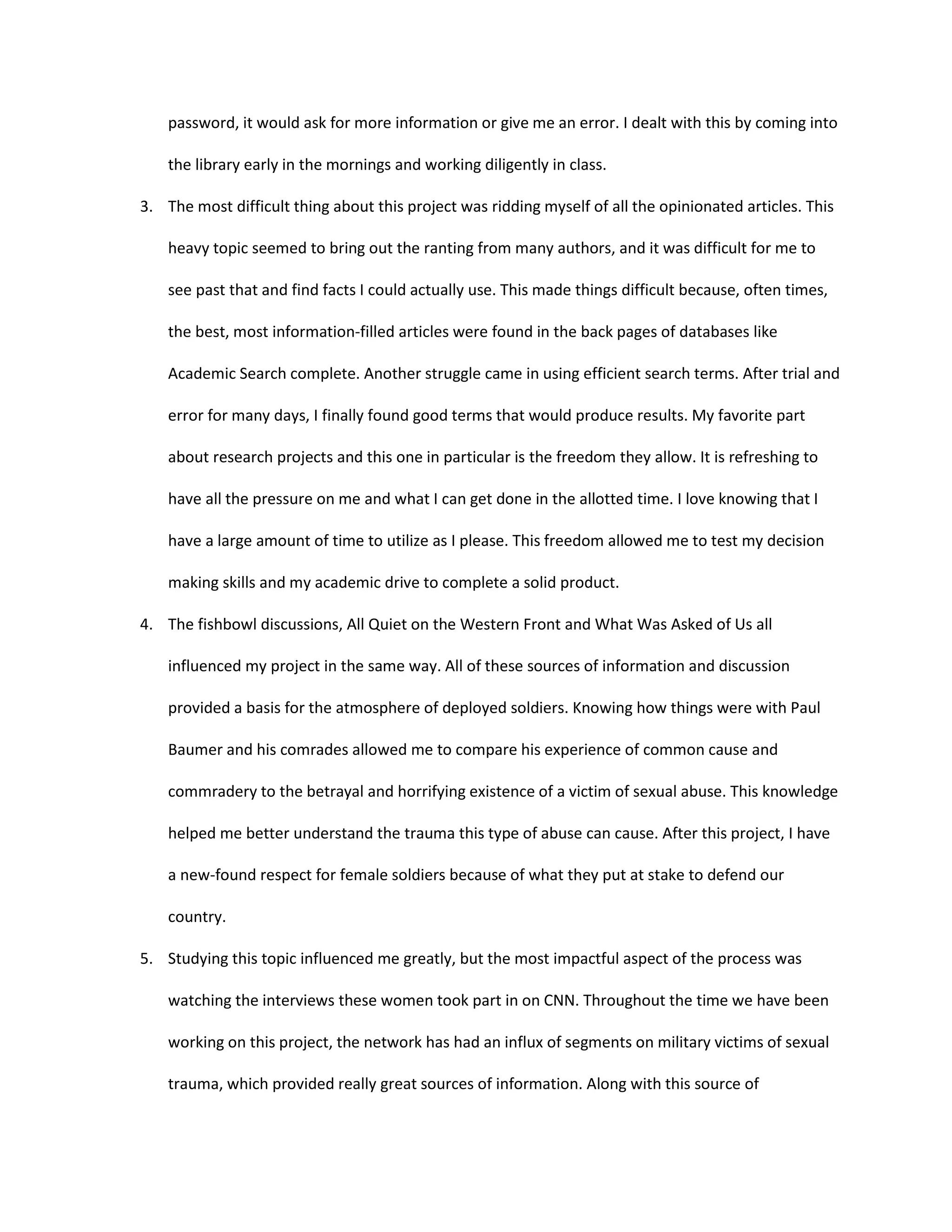 Summative Reflections | PDF