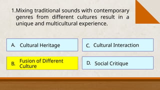 Summative TesT IN MUSIC AND ARTS GRADE SEVEN 2024-2025 | PPTX