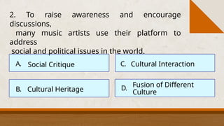 Summative TesT IN MUSIC AND ARTS GRADE SEVEN 2024-2025 | PPTX