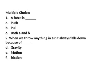 summative test force for 3rd quarter matatag curriculum | PPTX