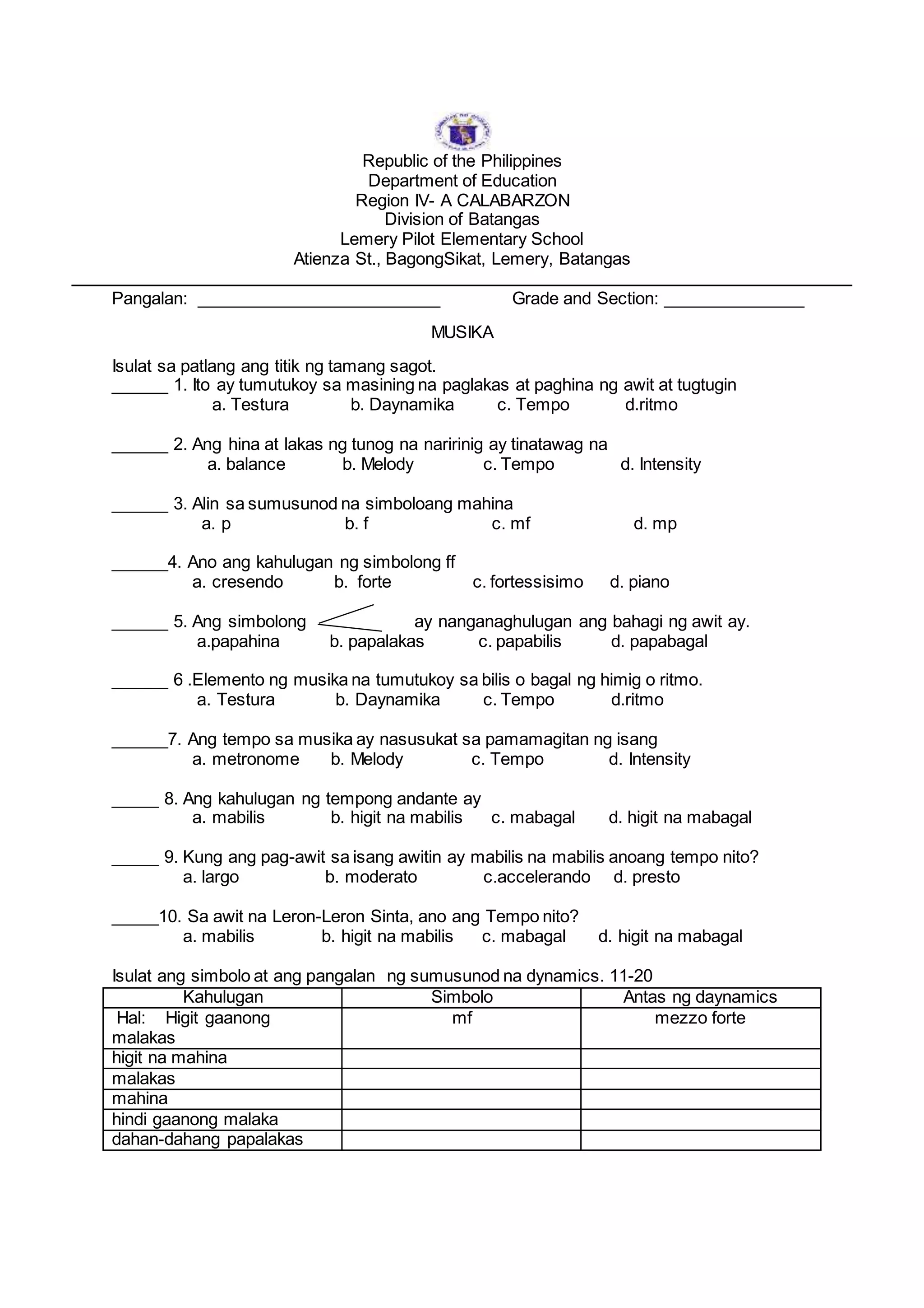 Summative Test in MAPEH.docx