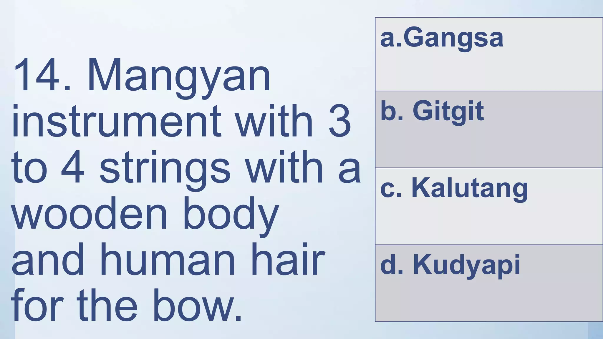 2nd quarter Summative test in music 7 | PPTX