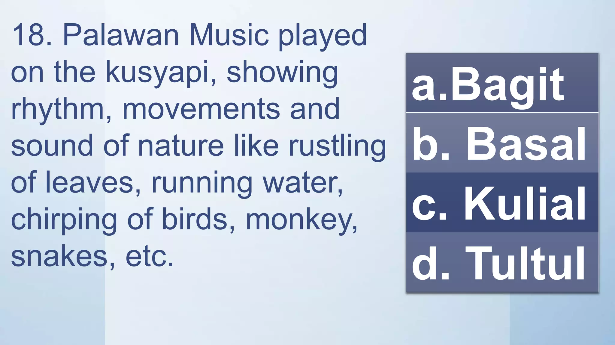 2nd quarter Summative test in music 7 | PPTX