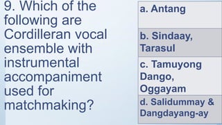 2nd quarter Summative test in music 7 | PPTX