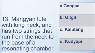 2nd quarter Summative test in music 7 | PPTX