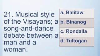 2nd quarter Summative test in music 7 | PPTX