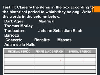 SUMMATIVE TEST IN music 9 power points p | PPTX