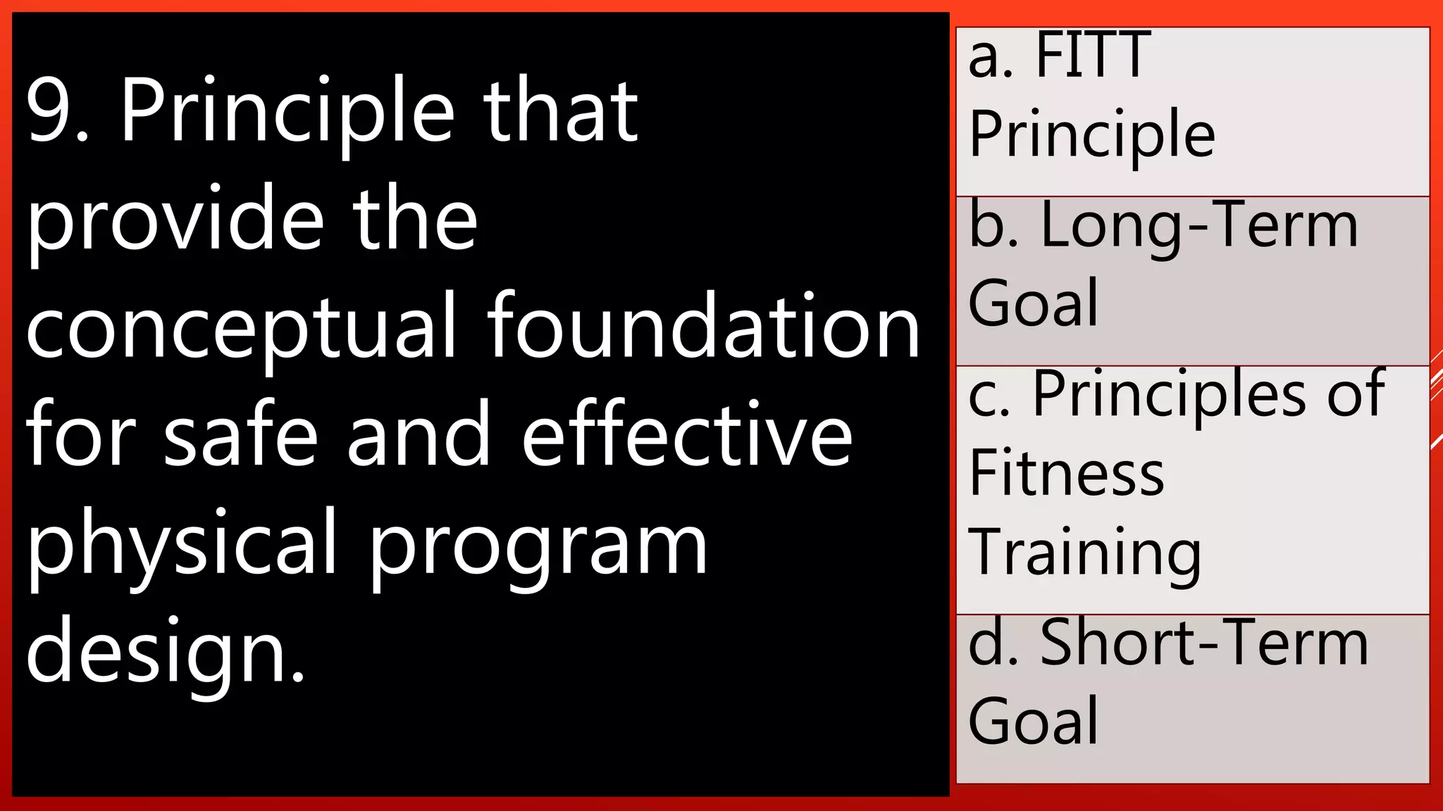 Summative test in physical education 7 1st quarter | PPTX