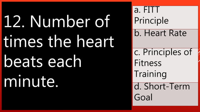 Summative test in physical education 7 1st quarter | PPTX