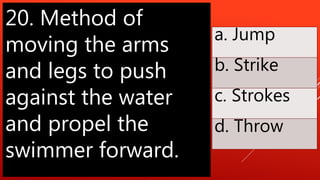 Summative test in physical education 7 1st quarter | PPTX
