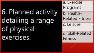 Summative test in physical education 7 1st quarter | PPTX