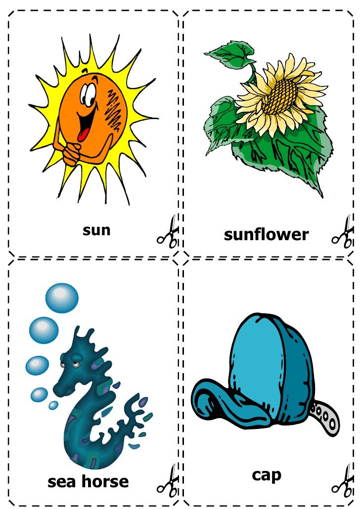 Summer vocabulary flashcards