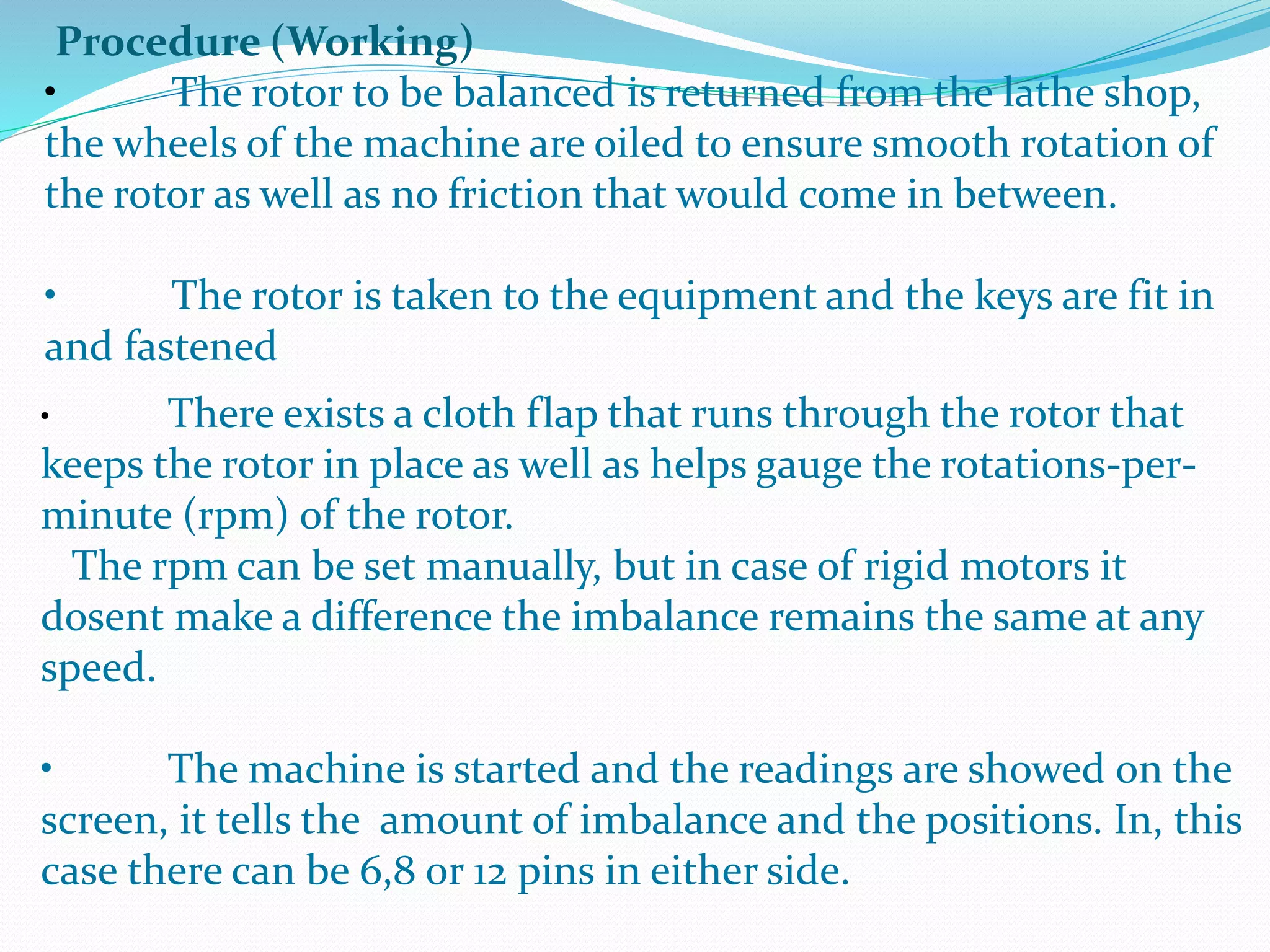 presentation on rotor balancing | PPTX