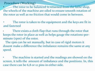 presentation on rotor balancing | PPTX