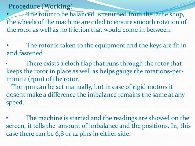 presentation on rotor balancing | PPTX | Needlework | Arts and Crafts