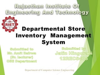 Departmental store management sytem | PPT