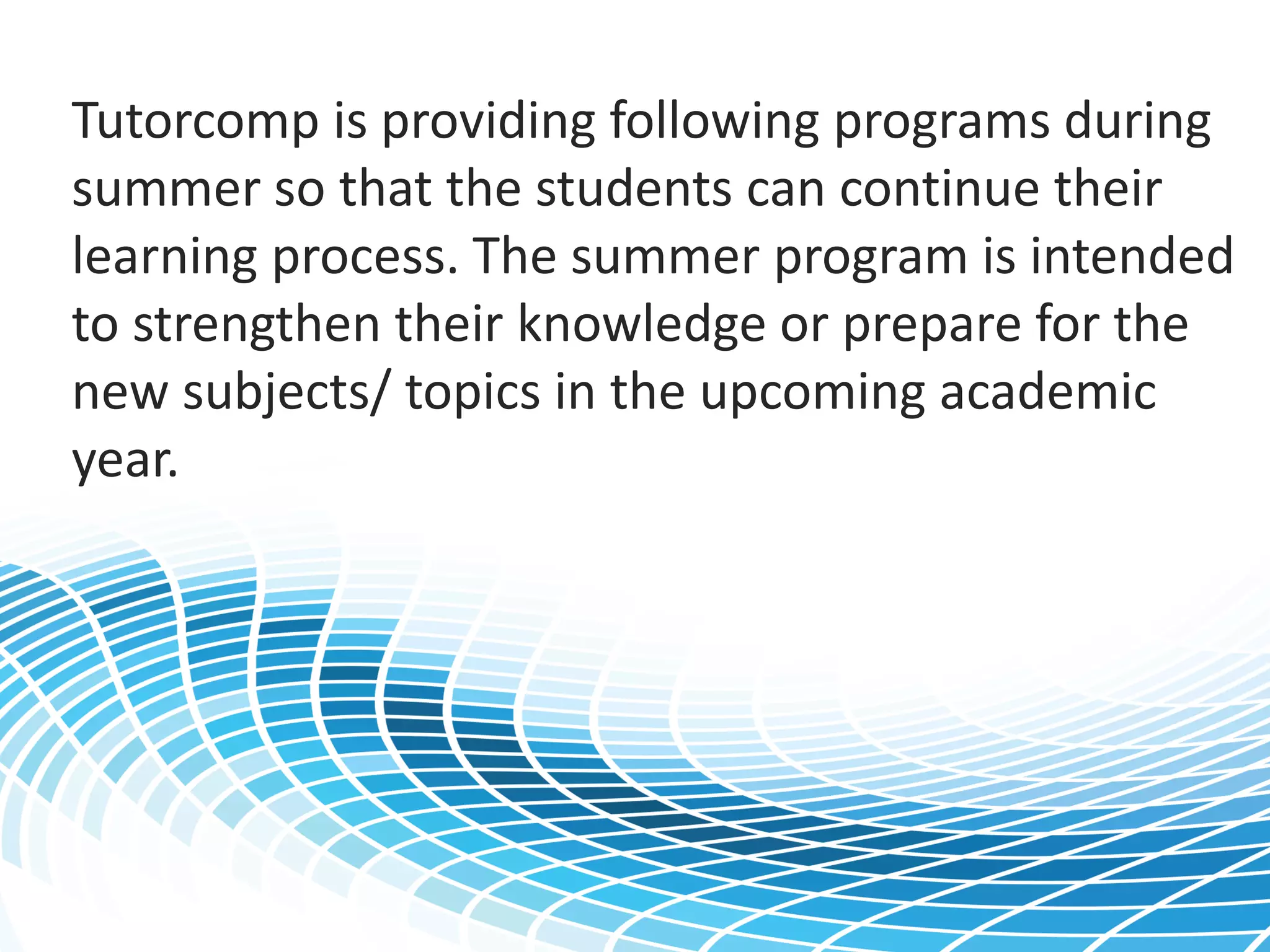 Summer Program | PDF