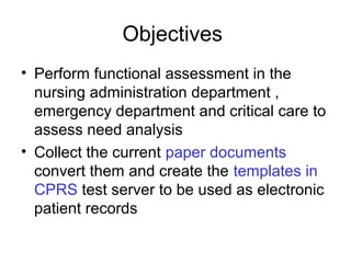 VistA Nursing module- configuration,customization and implementation | PPT