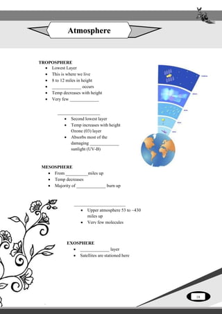 Science Summer Course - Weather and Atmosphere | DOCX