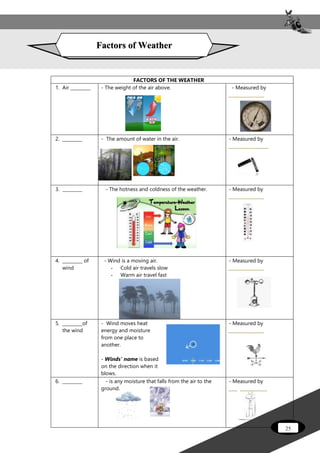 Science Summer Course - Weather and Atmosphere | DOCX